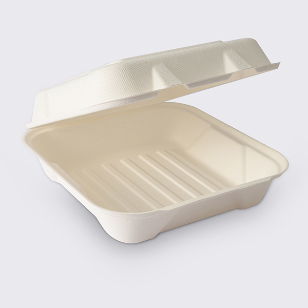 10 Inch Bagasse Clamshell Box QW-B-19 - Qiaowang