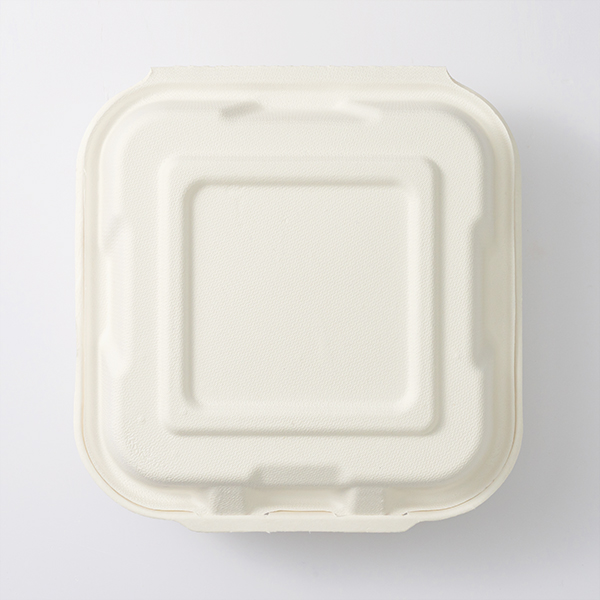 Eco-friendly 8” Bagasse Clamshell Bagasse Box QW-B-42 Wholesale - Qiaowang