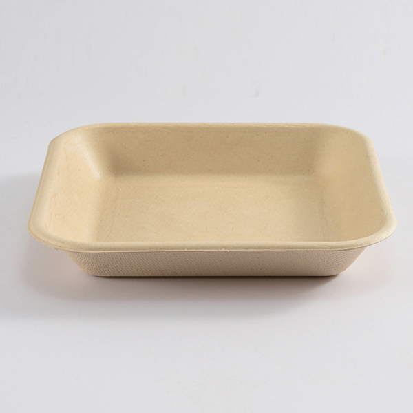 Eco-friendly 160mm Square Compostable Fruit/Vegetable/Meat Tray QW-T-18 ...