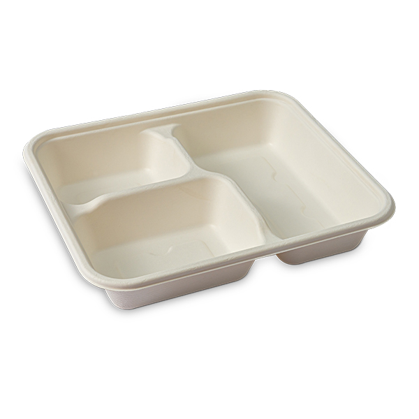 Eco-friendly 3 comp Compostable Fruit/Vegetable/Meat Tray QW-T-21 ...