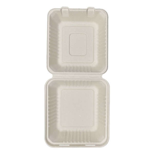 Eco-friendly 8” Bagasse Clamshell Bagasse Box (B) QW-B-47 Wholesale ...
